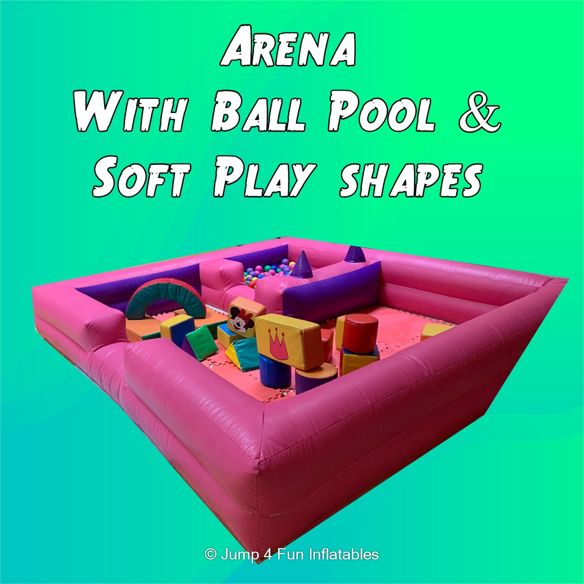 Soft Play & Ball Pool Arena - pink - Hire in Glasgow | Jump 4 Fun ...