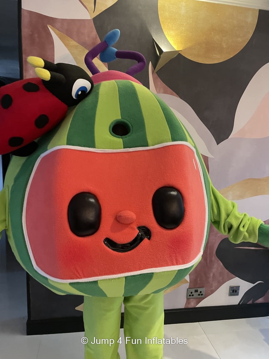 Watermelon Cocomelon Mascot - Hire in Glasgow | Jump 4 Fun Inflatables